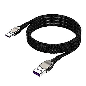 BGNTBUK Type C to Type C Cable Fast Charging 45w Type C Smartphone Charging Data Cable 5A Breathing Light Smart Fast Charging Cable 1.2m Phone Cords for Android Fast Charge