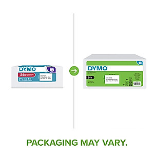 DYMO Authentic LabelWriter Standard Shipping Labels for LabelWriter Label Printers (30256), White, 2-5/16'' x 4'', 24 rolls of 300