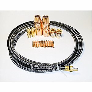 WeldingCity MIG Welding Gun Kit .035" Tip-Nozzle-Diffuser-Liner for Miller M-25/M-40 Hobart Torch M37L