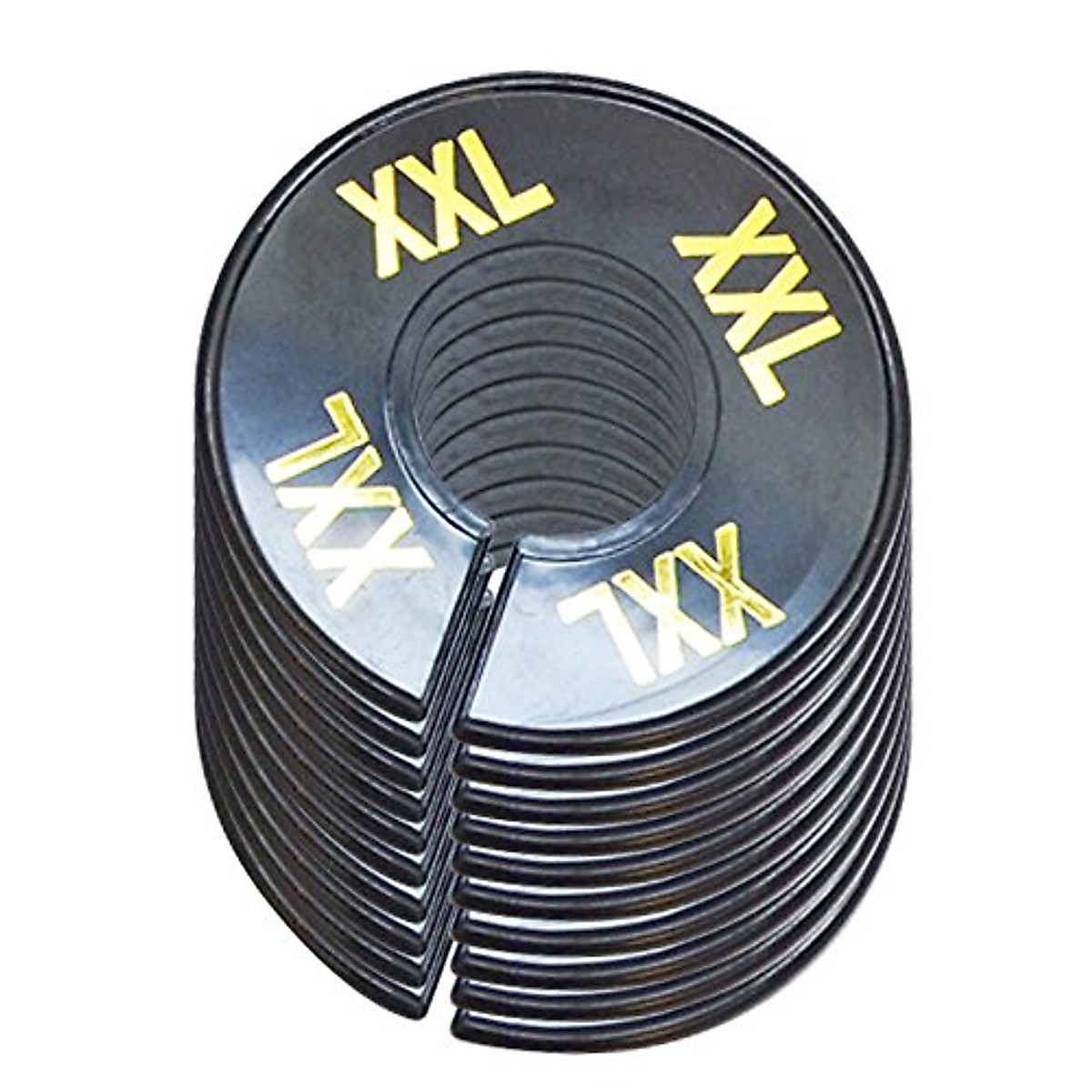 DBM IMPORTS 10 PC Clothing Rack Sizes XXL XX-Large Marks Dividers Ring Hangers Black Plastic Round Retail Store