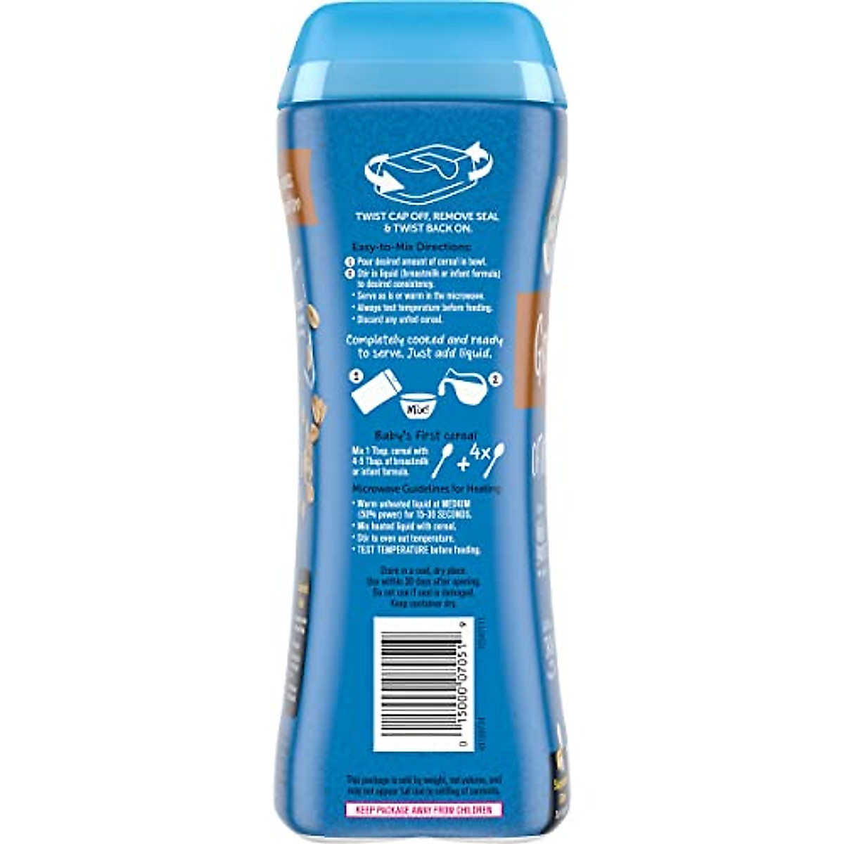 Gerber Baby Cereal 1st Foods, Supported Sitter, Grain & Grow, Oatmeal, 16 Ounce