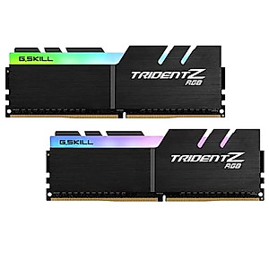 G.SKILL F4-3200C14D-16GTZR Trident Z RGB Series 16 GB (8 GB x 2) DDR4 3200 MHz PC4-25600 CL14 Dual Channel Memory Kit - Black with Full Length RGB LED Light bar