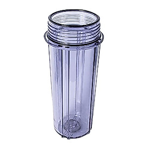 Standard 2.5x10" Clear Filter Housing 3/4" NPT with Pressure Release