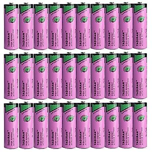 WELLVEUS 30Pack 3.6 Volt Lithium Battery Replacement Battery for Tadiran TL-5903 SL-360 for Siemens S7-400 PLC Machine