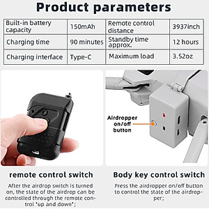 O'woda Airdrop System for Mini 3 Pro, Payload Delivery Transport Device with Landing Leg + Propellers for Drone Fishing, Weddings, Search & Rescue Compatible with DJI Mini 3 / Mini 3 Pro Accessories