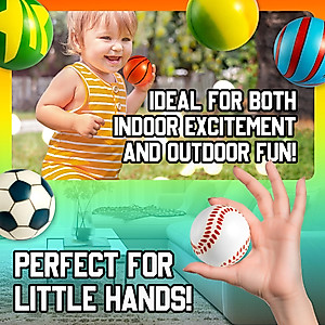 50 Mini Stress Balls For Kids And Adults - Bulk 2 Inch Assorted Soft Stress Relief Balls, Squishy Balls Sensory Fidget Toys, Party Favors, Birthday Gifts Goodie Bag Stuffers Stocking Stuffers For Kids