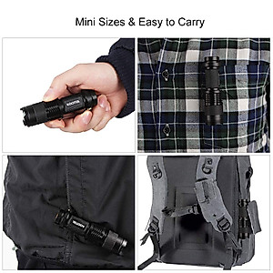 Kootek Mini LED Flashlights Pocket Pen Flashlight 5 Pack Ultra Bright 300 Lumens Handheld Flashlights Adjustable Focus Small for Kids Child Camping Cycling Hiking Emergency Torch Light