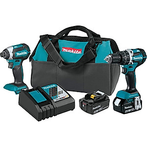 Makita XT269M 18V LXT Lithium-Ion Brushless Cordless 2-Pc. Combo Kit (4.0Ah) & B-49373 75 PC Metric Drill and Screw Bit Set