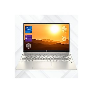 HP Pavilion 15t Laptop, 15.6" FHD Touchscreen, Intel Core i7-1355U Processor, 64GB RAM, 4TB SSD, Webcam, Backlit Keyboard, FP Reader, HDMI, Wi-Fi 6, Windows 11 Pro, Warm Gold