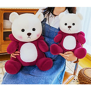 Ryttir 15.7 Inch 15% Chubbier Large Bear Stuffed Animal,Soft Weighted Bear Plush Stuffed Bear Body Pillow for Kids and Adults - Perfect Bear Gifts for Cuddling and Room Decoration