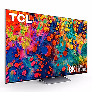 TCL 75-inch Class 6-Series 8K Mini-LED UHD QLED Dolby Vision HDR Smart Roku TV - 75R648, 2021 model