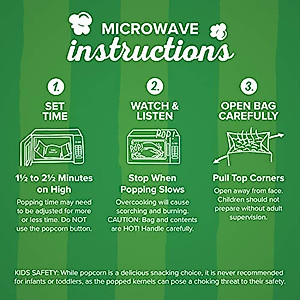 Orville Redenbacher’s SmartPop! Butter Flavored Microwave Popcorn, Gluten Free, 12 Count Mini Popcorn Bags (6 Boxes)