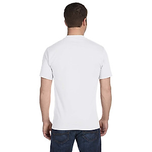 Hanes Ultimate Men's 5-Pack Tagless ComfortSoft Crewneck T-Shirt, White, Large