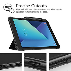 Fintie Slim Shell Case for Samsung Galaxy Tab S3 9.7, Super Slim Lightweight Stand Case with S Pen Protective Holder Auto Sleep/Wake for Tab S3 9.7 (SM-T820/T825/T827) 2017 Release, Black