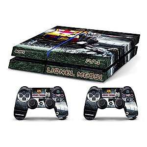 Skin Ps4 Old - Lionel Messi FC BARCELLONA - Limited Edition Decal Cover ADESIVA Playstation 4 Slim Sony Bundle