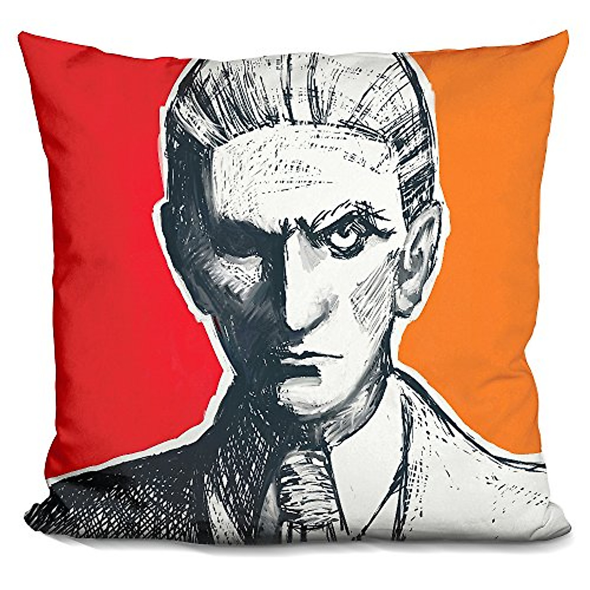 LiLiPi Pop-Art-Franz-Kafka Decorative Accent Throw Pillow