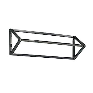 MDEPYCO Creative Triangle Display Garment Racks in Boutique Clothing Stores, Wall-Mounted Hanging Clothes Shelf in Home, Towel Racks for Bathroom Storage (Black, 31.5" L)