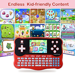 Kids Tablet/Baby Learning Pad with 102 Activities/Toddler Tablet with ABC/Words/Music/Math Interactive Educational Electronic Toys Gifts Handheld Game for Preschool Boys Girls Ages 3-12