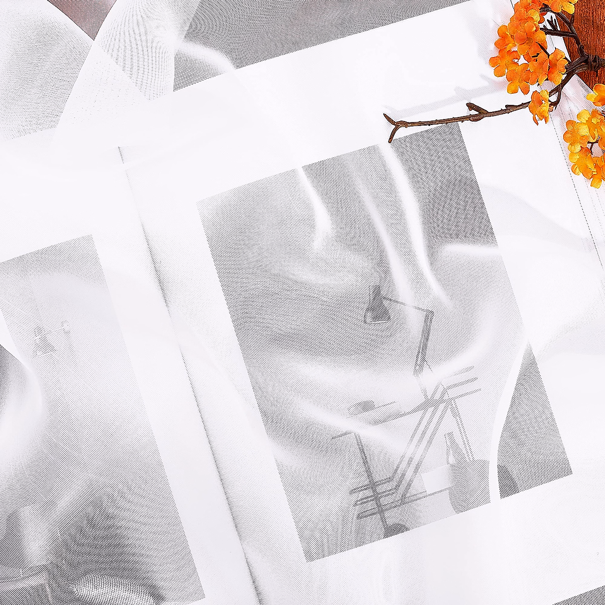 NICETOWN White Sheer Window Scarf 216 inch Extra Long, Soft Voile Textured Bed Canopy Scarf Curtains for Event Designs/Home Decor, 60 inches Wide, Set of 2