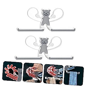 Cabilock 2pcs Hanger Storage Rack Wall Mount Towel Holder Towel Hangers Metal Organizer Shelf Wall Mounted Towel Bar Towel Rack Holder Toilet Towel Toilet Towel Stand Bath Towel Rack Porch