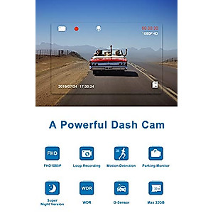 Dash Cam for Cars 1080P FHD Car Dash Camera CHORTAU 2023 New Version Car Camera Recorder 3Inch Screen Dashboard Camera with 170° Wide Angle, Super Night Vision, WDR, Loop Recording, Parking Monitor