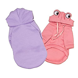 Dog Clothes for Small and Medium Dogs and Cats,Kawaii Dog Sweaters with Cartoon Printed Patterns and Sleeveless Design for Small Dogs Girl and Boy,Puppy Clothes Soft Warm for Winter,Autumn Pink S