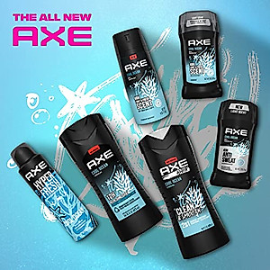 AXE Dual Action Body Spray Deodorant for Long Lasting Odor Protection Cool Ocean All Day Fresh Scent Mens Deodorant Formulated Without Aluminum 4 oz 4 count