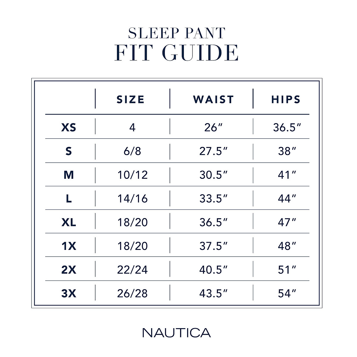 Nautica Womens Sleep Pants - Long Length, Breathable Pajama Bottoms - Cotton Knit Jersey Sleepwear and Loungewear - Navy - X-Large
