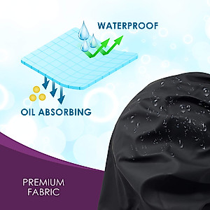 Reusable Oil Proof Nightcap Hair Care Protector Cover Bonnet for Sleeping and Shower Cap, Leakproof, Waterproof Outer Layer, Extra Large to Accomodate for Long Hair with Comfort Elastic Band
