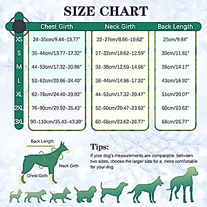 Kuoser Dog Winter Coat, Reversible Dog Jacket, Warm Dog Coat British Style Puppy Cold Weather Coat, Windproof Dog Clothes Dog Vest for Small Medium and Large Dogs Green 3XL