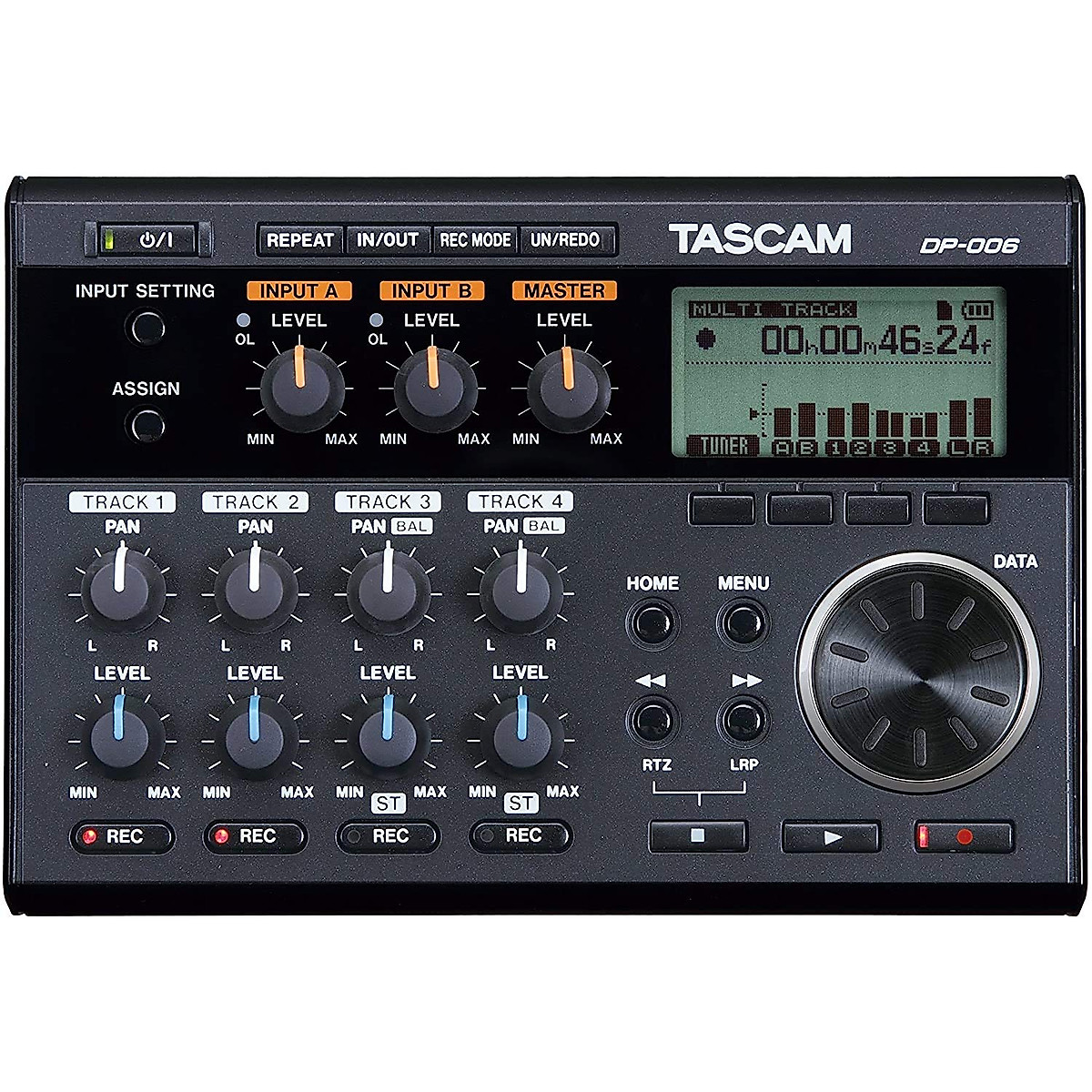 TASCAM DP-006 6-Track Portable Digital Multitrack Recorder with 2 Built-in Microphones with EMB Cable and Gravity Magnet Phone Holder Bundle