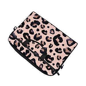 MRMIAN Watercolor Animal Snow Leopard Pink Beige Laptop Case Bag Sleeve Portable/Crossbody Messenger Briefcase Convertible w/Strap Pocket for MacBook Air/Pro Surface Dell ASUS hp Lenovo 15-15.4 inch
