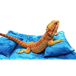 Chaise Lounge for Bearded Dragons, Blue Heaven Batik Fabric