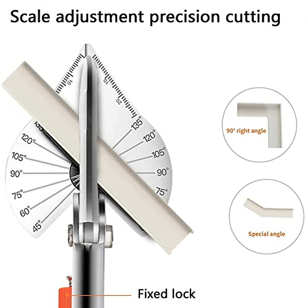 Wonglea Miter Shears,Multifunctional Quarter Round Cutting Tool,Mitre Shears,Shoe Molding Cutter for Wood,Angular Cutting Molding,Crafting with 2 Replacement Blades