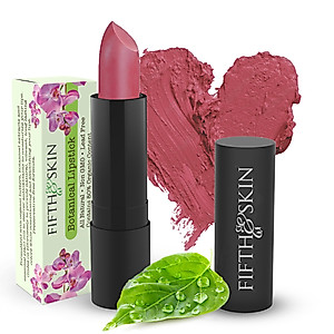 Fifth & Skin BOTANICAL Lipstick (POMEGRANATE) | Vegan | Natural | Organic | Certified Cruelty Free | Paraben Free | Petroleum Free | Healthy | Moisturizing | Vibrant Color that's Good for your Lips!