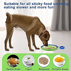 CyperGlory Interactive Licking Mat for Dog Crate, Small Medium Size Slow Feeder Pad, Boredom & Anxiety Relief, Peanut Butter & Yogurt Lick Plate, Soft & Safe Treat Dog Training Gift (6 Inch Round)