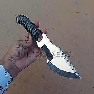 JNR Traders Handmade Tracker knife with sheath belt tracker knife Horizontal carry tracker knife full tang fixed blade Hunting knife edc tracker knife
