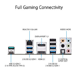 ASUS Prime B550-PLUS AMD AM4 Zen 3 Ryzen 5000 & 3rd Gen Ryzen ATX Motherboard (PCIe 4.0, ECC Memory, 1Gb LAN, HDMI 2.1, DisPlayPort 1.2 (4K@60HZ), Addressable Gen 2 RGB Header and Aura Sync).