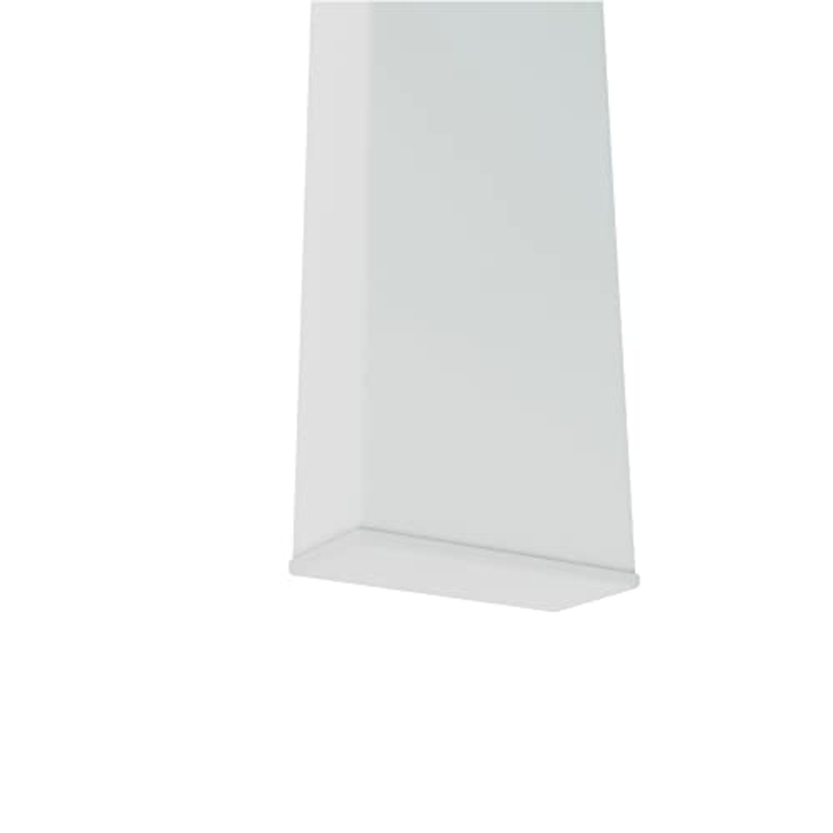 IANIYA Coffee Table with Metal Tube Legs, Glass and Rectangle End Table for Livingroom (White)