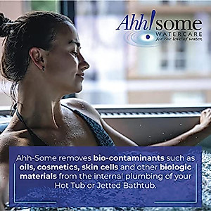 AhhSome New Hot Tub Cleaner & Purging Gel, Clean Pipes & Jets Gunk Build Up, Clear & Soften Water for Jacuzzi, Jetted Tub, Purges 400 Gallon Water Tub 12 Times (6 Oz)