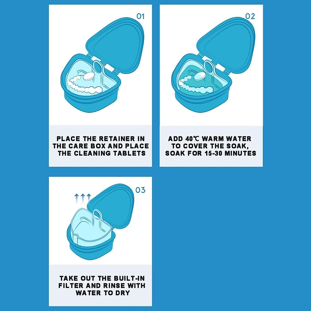 Home False Guard With Bath Denture Strainer Holder Guard Brace Travel Brush Basket Storage Mouthguard Container Rinsing Accessories Travel Outdoor Denture For Teeth Sugar Holder Container