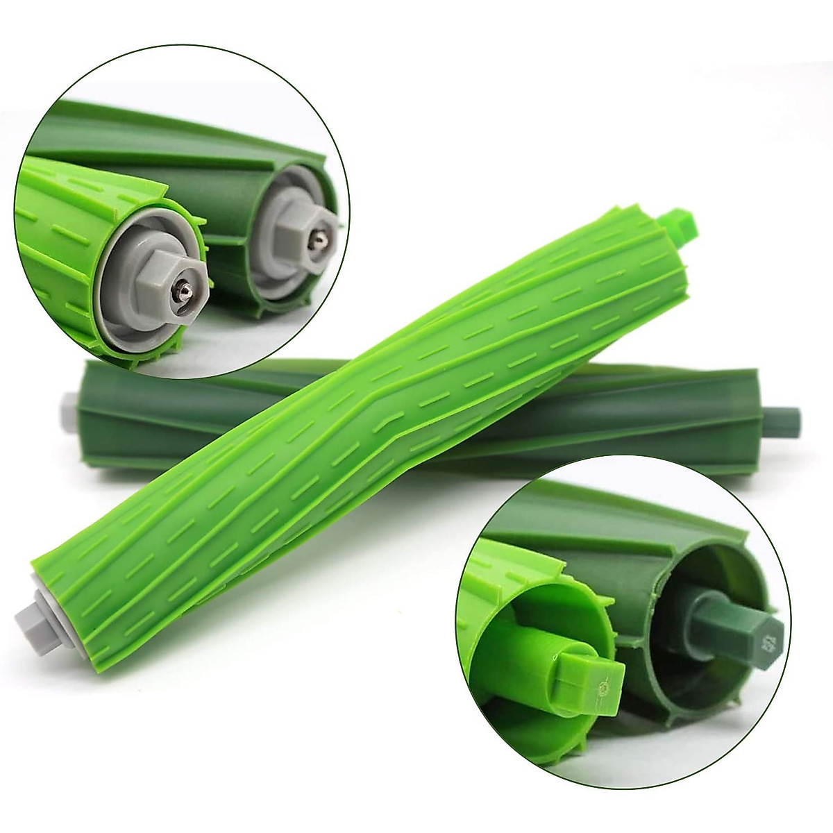 JoyBros Replacement Parts Specific for iRobot Roomba Combo/j7+ (ONLY) Vacuum Cleaner Accessories : 1 Set Rubber Brushes & 4 Filters & 4 Side Brushes & 3 Vacuum Bags