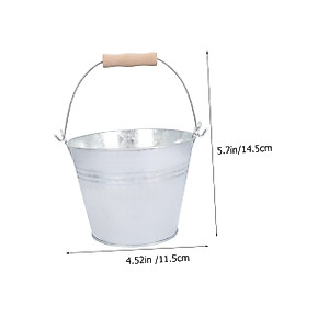 3Pcs Charcoal Pail Small Coal Scuttle ash Bucket for Fireplace Small tin Buckets BBQ Charcoal Holder Milk Pail Iron ash can Pail tin Farmhouse Compost can Wood Grease Paper Bucket