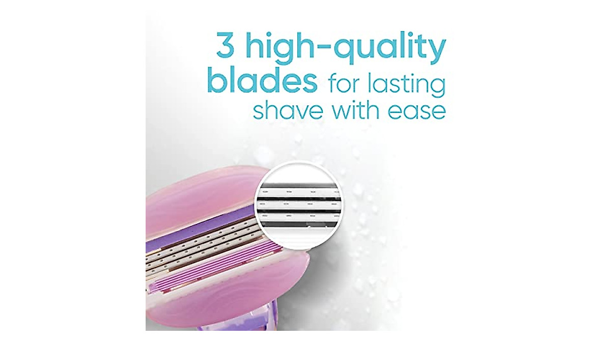 Gillette Venus ComfortGlide Freesia Razor Refills - 3 Blades for Smooth ...