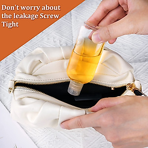 Kitchen GIMS Clear Plastic Empty Squeeze Bottles with Disc Top Caps 6 Pack 4 oz Travel Bottles TSA Approved Leak Proof Plastic Travel Bottles for Shampoo, Conditioner & Lotion