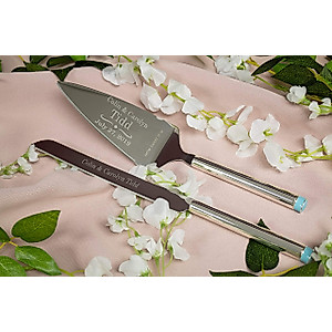 Kate Spade Bridal Take the Cake Personalized Wedding Cake Knife and Server Set, Custom Engraved Wedding Cake Cutting Set, Accessories and Gifts for the Bride and Groom