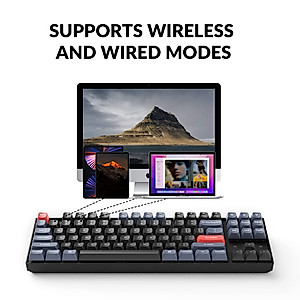 Keychron K8 Pro Wireless Custom Mechanical Keyboard, QMK/VIA Programmable Bluetooth/Wired White Backlight Tenkeyless with Hot-swappable Gateron G Pro Brown Switch Compatible with Mac Windows Linux