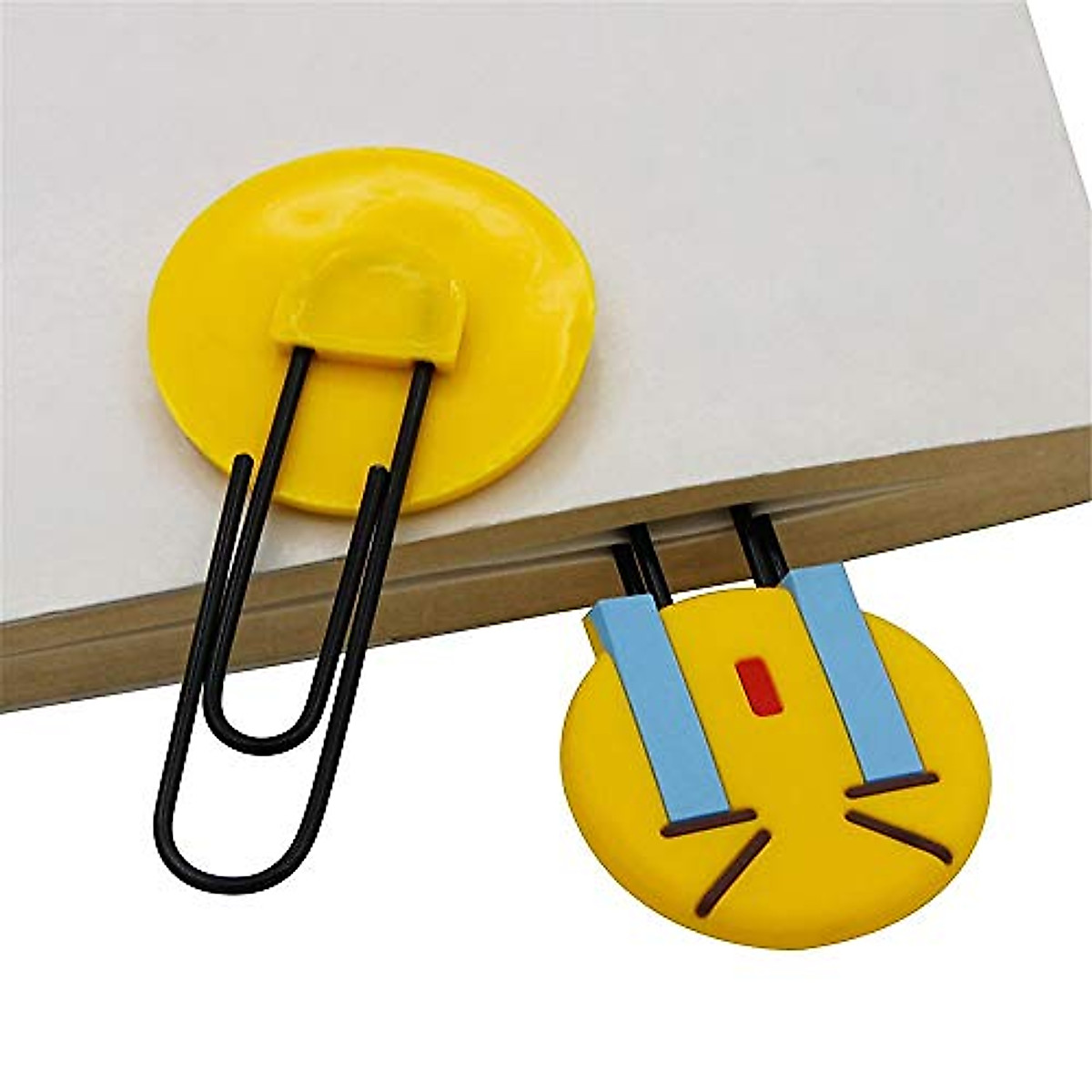 Cute Smiley Bookmarks, Funny Paperclip Bookmark, Novelty Emoticon Book Marker for Kids, Girls, Boys, School Student (Random 10PCS)