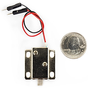 risingsaplings 2pcs DC 12V Current 0.4A Current Mini Electromagnetic Electric Drawer Lock Solenoid Control Lock for Door Access Cabinet Lock Farm School Hotel Design Slim Tongue 27X29X18(mm)