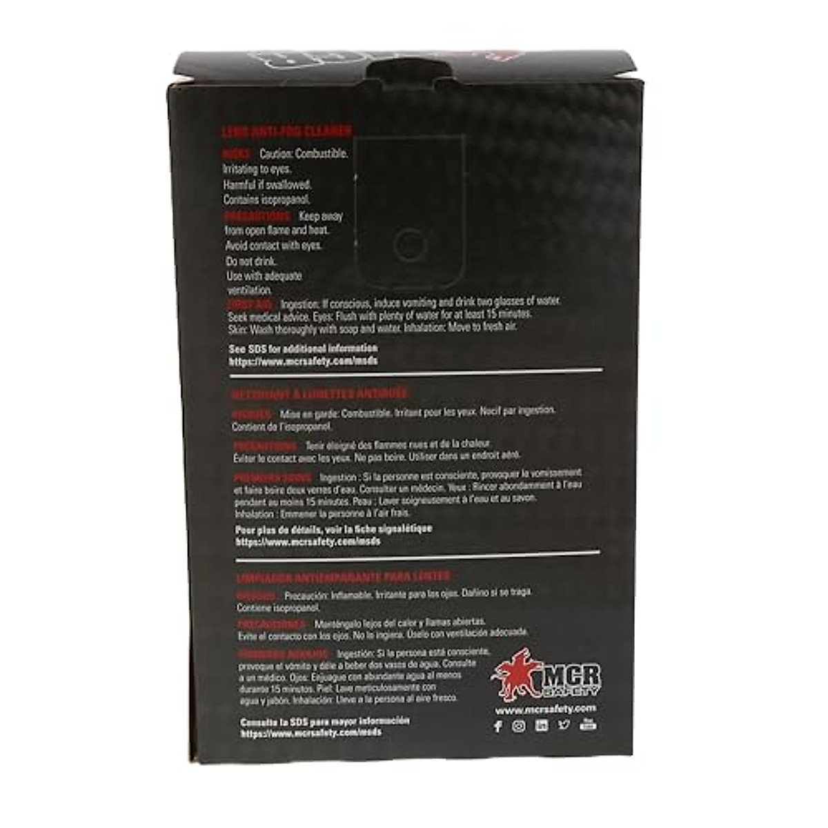 MCR Safety LCT Anti-Fog Anti-Static Lens Cleaning Towelette - 100 Wipes